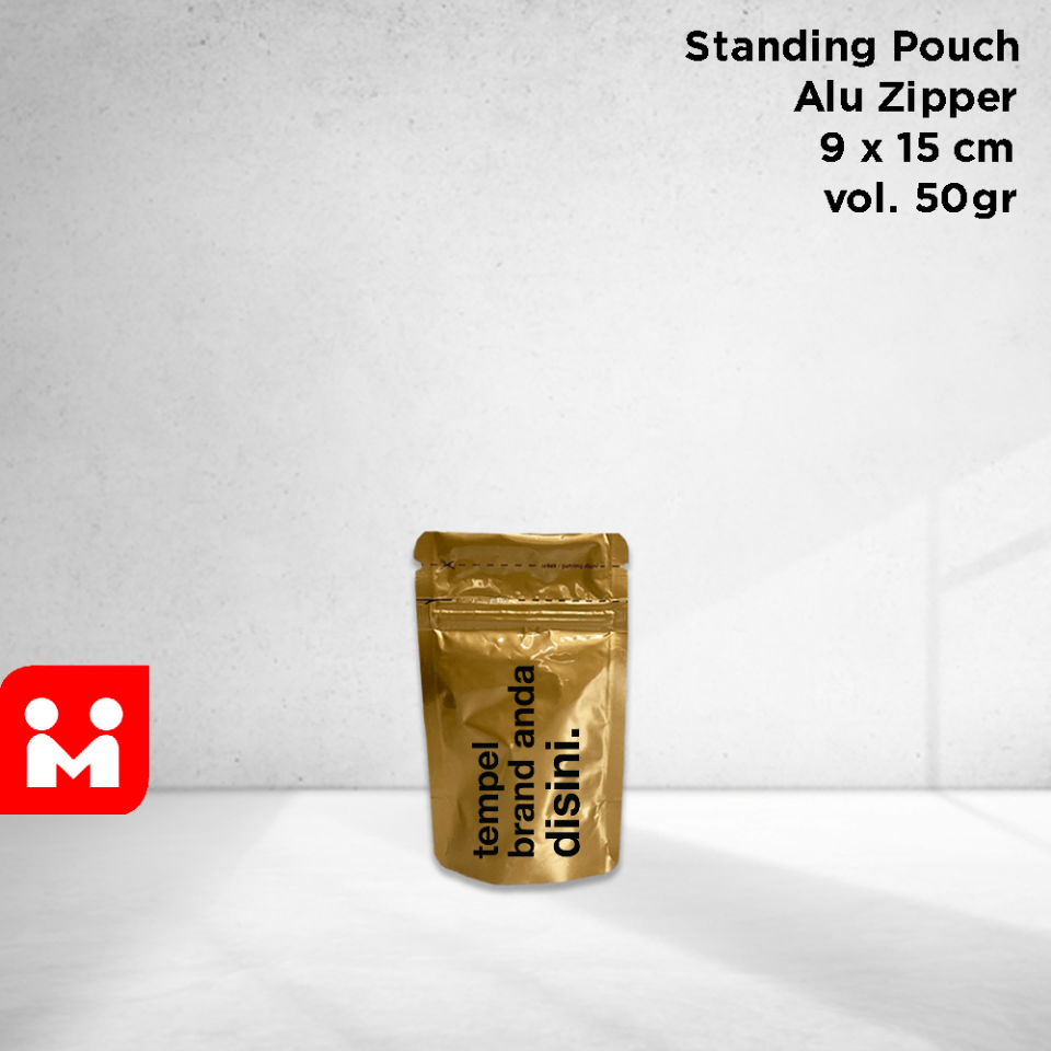 STP Ukuran 9 x 15 | Standing Pouch Alumunium | Kemasan Standing Pouch ...